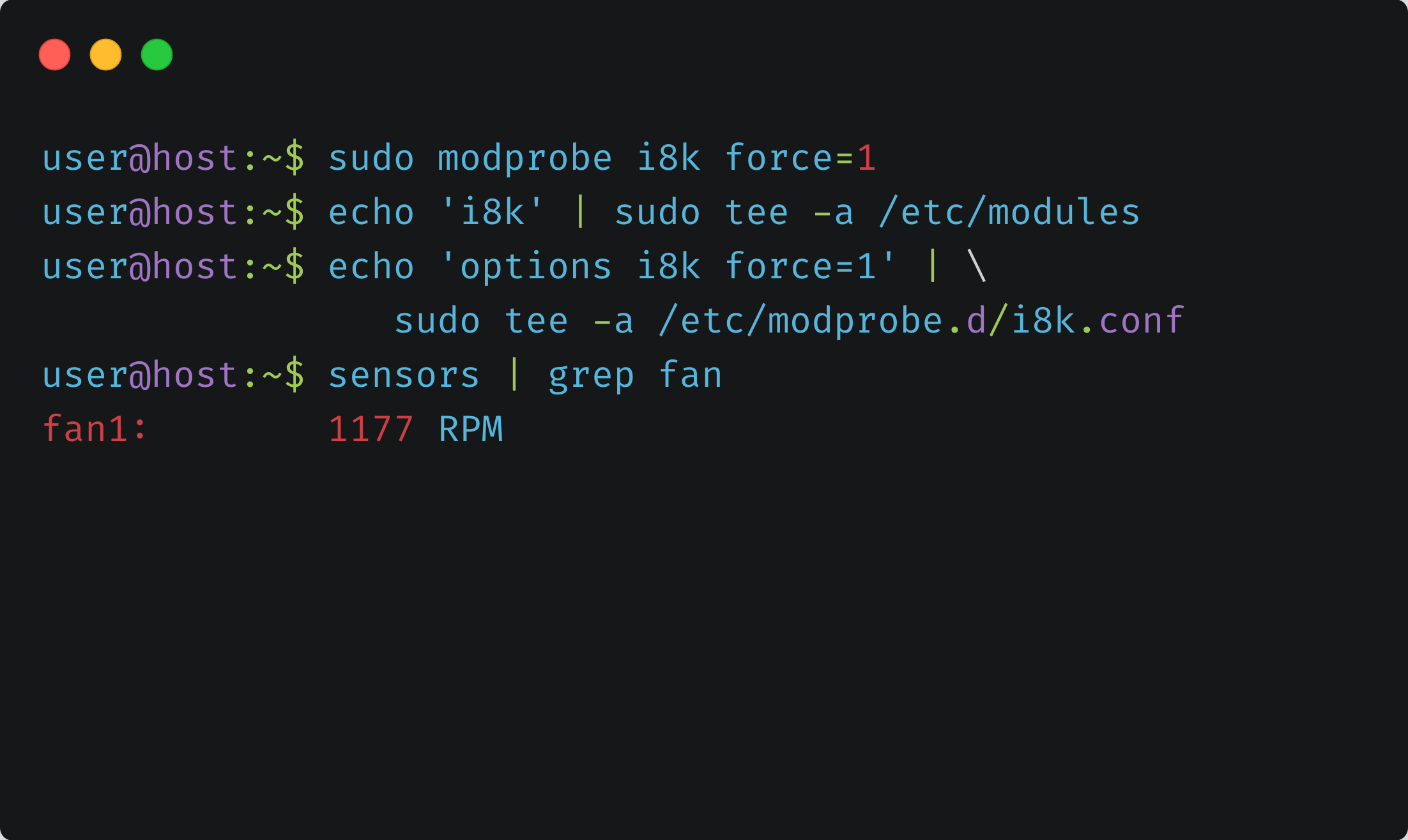 Reading Dell OptiPlex 3070, 5070, 7070 fan speed in Linux · tig's Blog